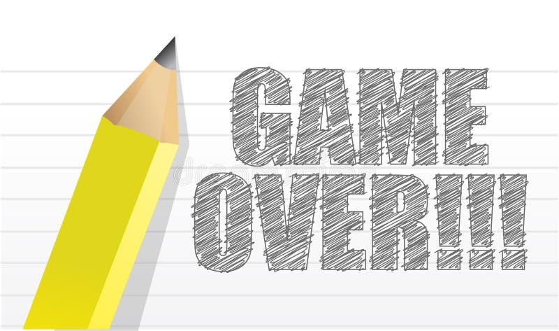 Game Over Written Notepad Paper Stock Illustrations – 2 Game Over ...
