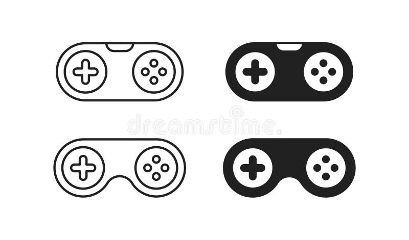 Game Pad Icon Set. Game Control Simbol. Joystick Illustration Stock ...