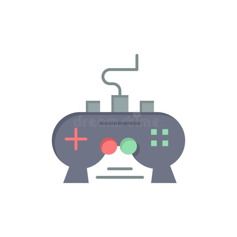 Game, Pad, Video, Xbox, PlayStation Flat Color Icon. Vector Icon Banner ...