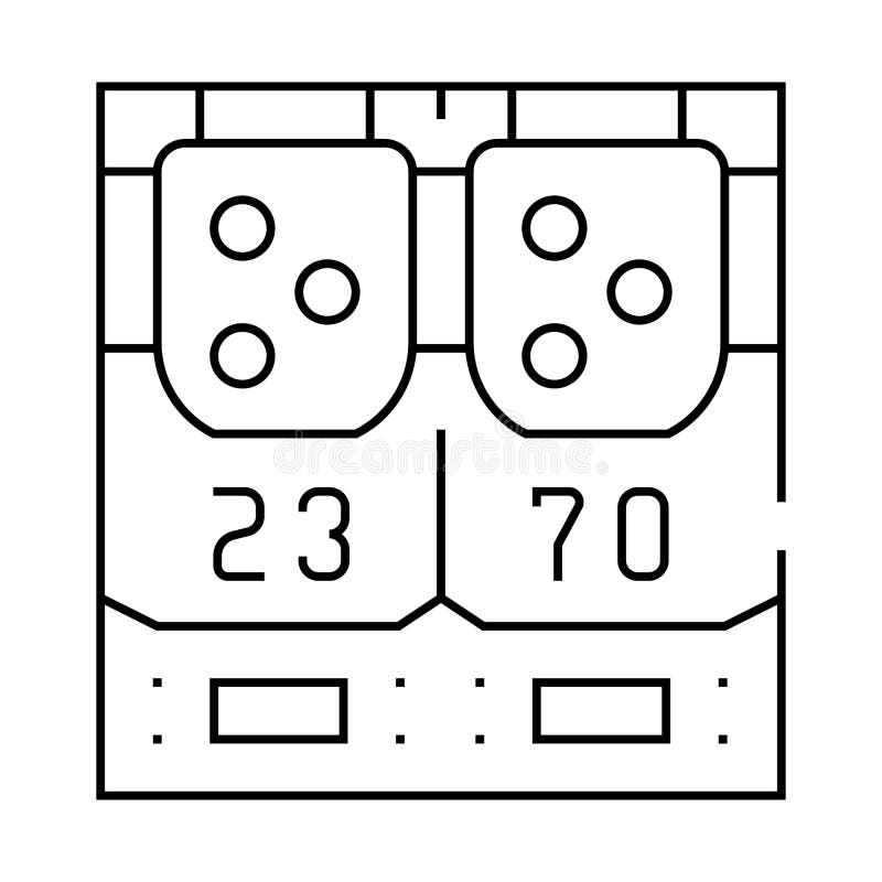 Game Panel Line Icon Vector Illustration Flat Stock Illustration ...