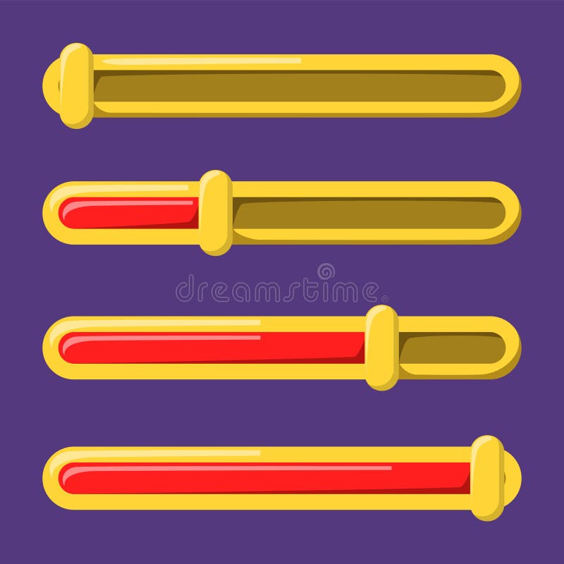 Game Panel Set. Vector Health, Mana or Sound Bar Stock Vector ...