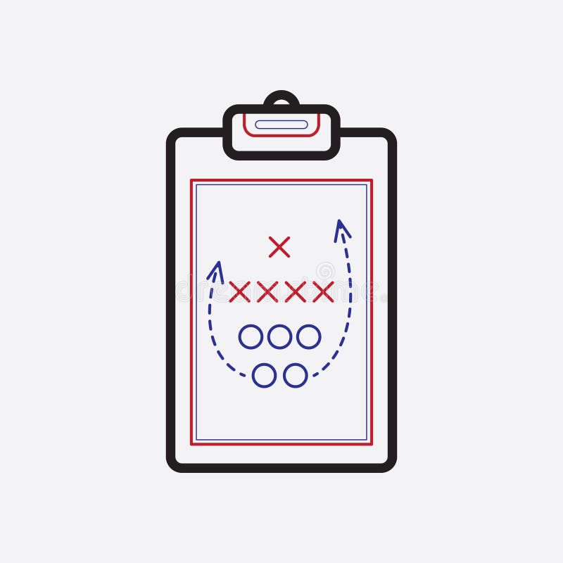 Game Plan on Clipboard. Vector Illustration Decorative Design Stock ...