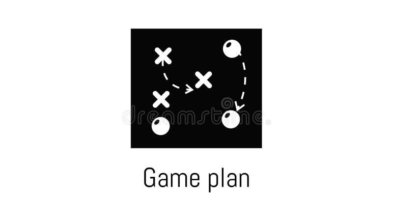 Game plan icon animation stock footage. Video of black - 222268094