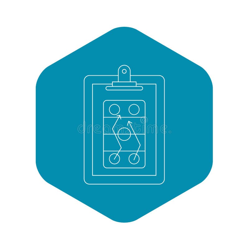 Game Plan Icon, Outline Style Stock Vector - Illustration of line ...