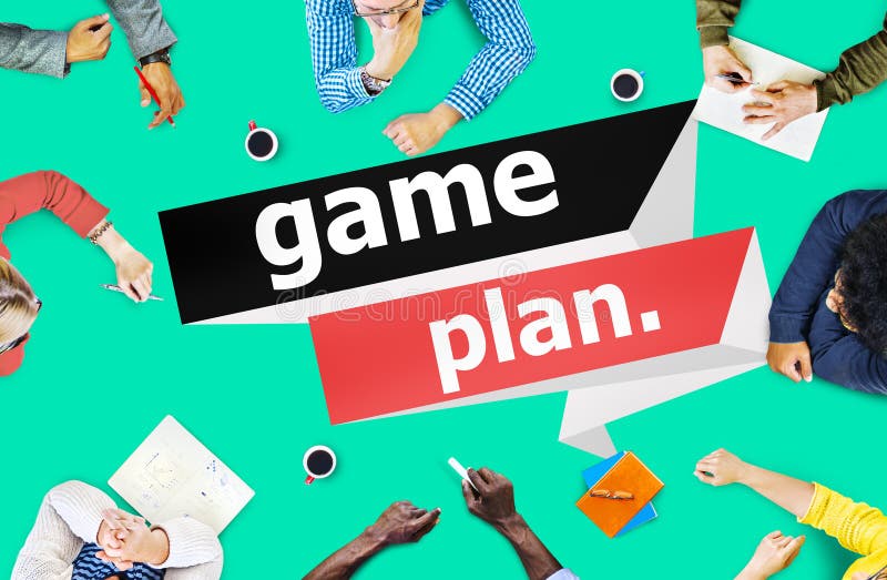 Game Plan Planning Strategy Direction Goal Solution Concept Stock Photo ...