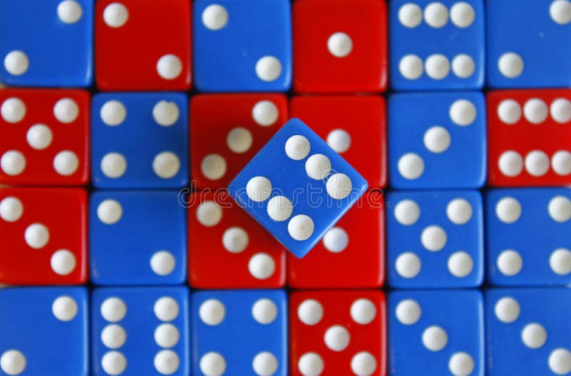 Game Play Dice Red Blue Number Random Stock Photo - Image of random ...
