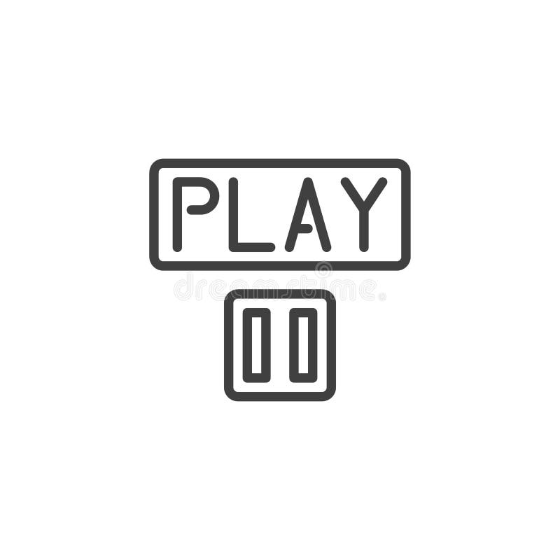 Game pause ui elements stock illustration. Illustration of graphic ...