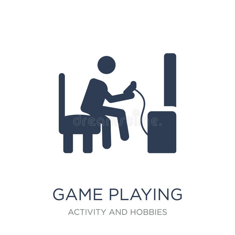 Game Playing Icon. Trendy Flat Vector Game Playing Icon on White Stock ...