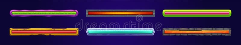 Game Progress Bars, Cartoon Vector Process Scales Stock Vector ... Game Progress Bars, Cartoon Vector Process Scales Stock Vector ...