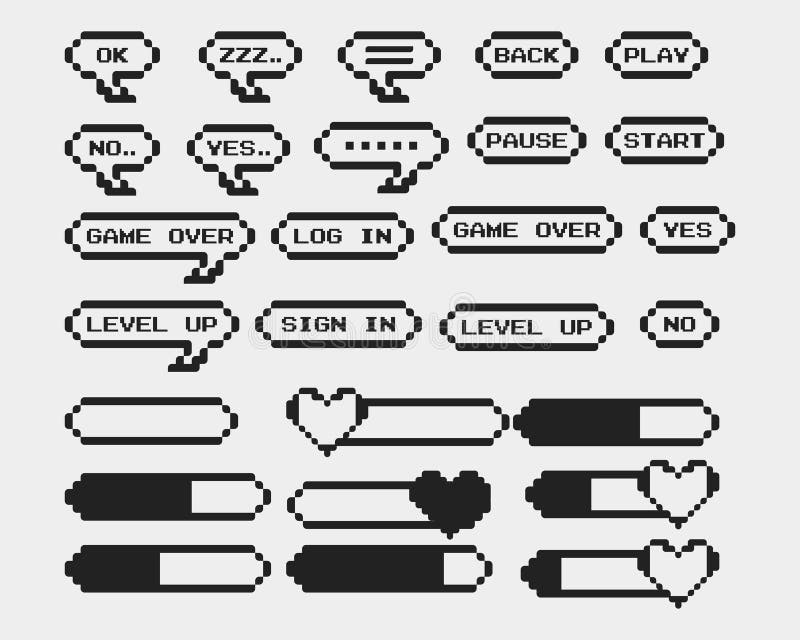 Pixel Game Ui Stock Illustrations – 1,957 Pixel Game Ui Stock ...
