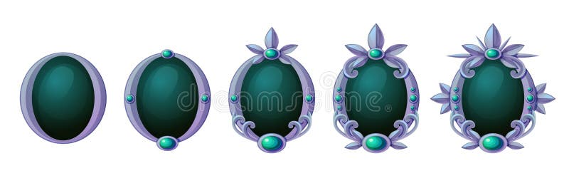 Game Ranking System with Silver Frames Stock Illustration ...