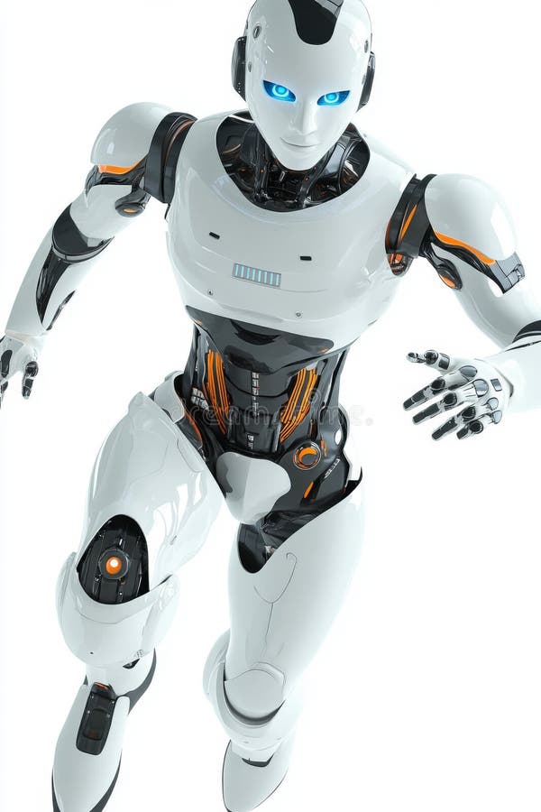 Game Robot in Virtual Reality. Isolated Object Against Transparent ...