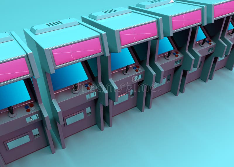 Game Room. Arcade Games. Person in Front of an Old Game. Retro Video ...