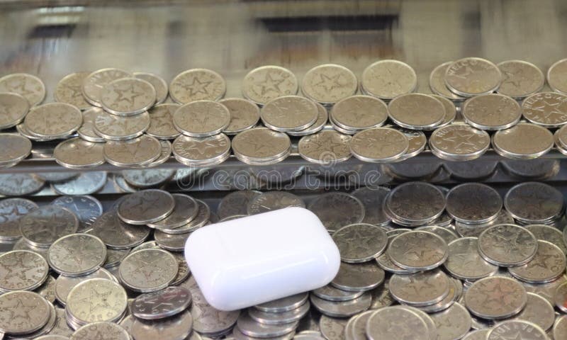 Game Room Group Coins Drop and Prize Win- Stock Photo - Image of coin ...