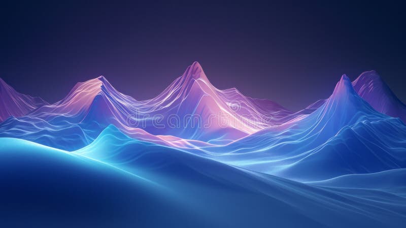 Game Scene in a Virtual World with Mountains, Purple Color Stock Image ...