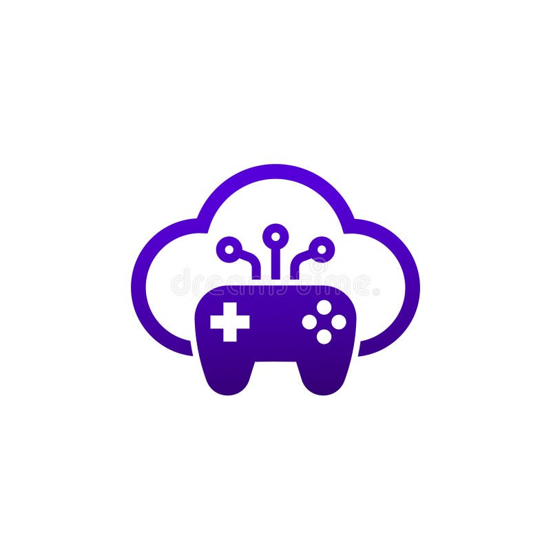 Game Server Icon with a Gamepad, Cloud Gaming Stock Vector ...