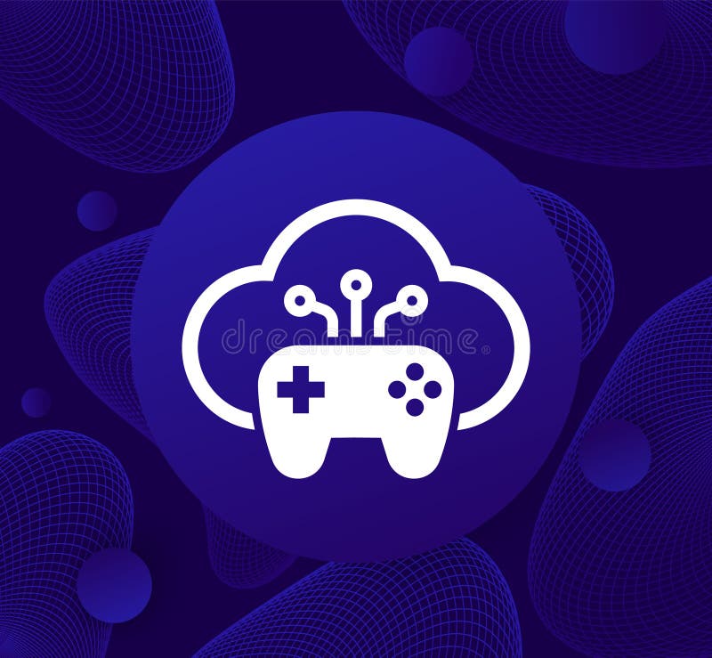 Game Server Icon with Gamepad, Cloud Gaming Vector Stock Vector ...