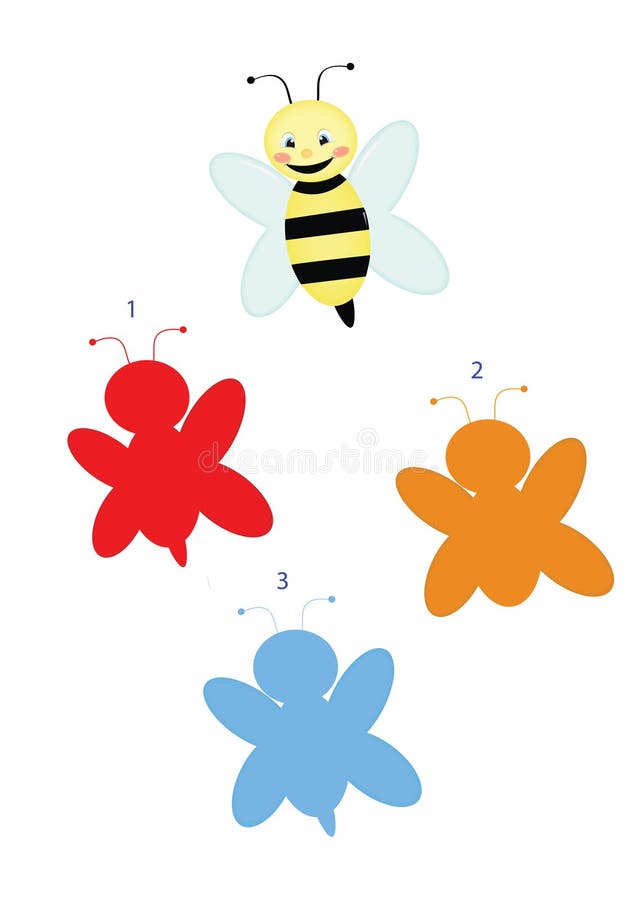 Game Shadows, bee stock illustration. Illustration of cheerful - 66373700