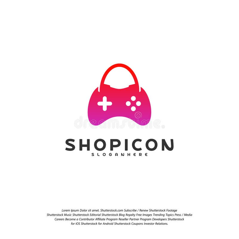 Game Shop Logo Template Design Vector Stock Vector - Illustration of ...
