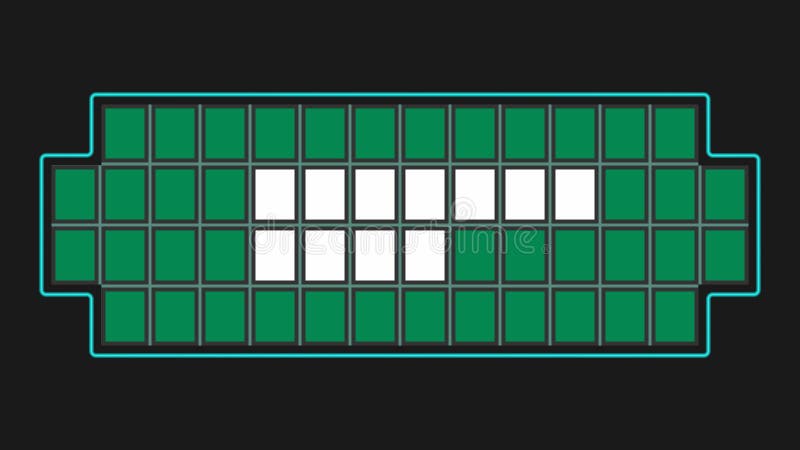 Game Show Board with Highlighted Tiles Stock Illustration ...