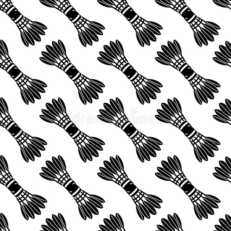 Game Shuttlecock Pattern Seamless Vector Stock Vector - Illustration of ...