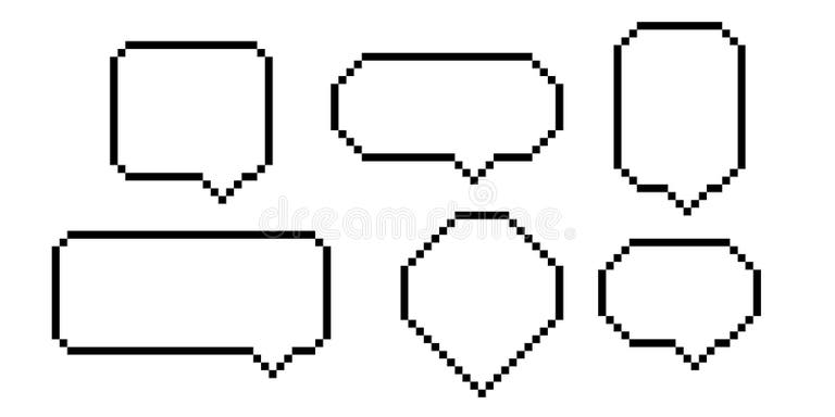 Pixel Art Text Thought Bubble Stock Illustrations – 57 Pixel Art Text ...