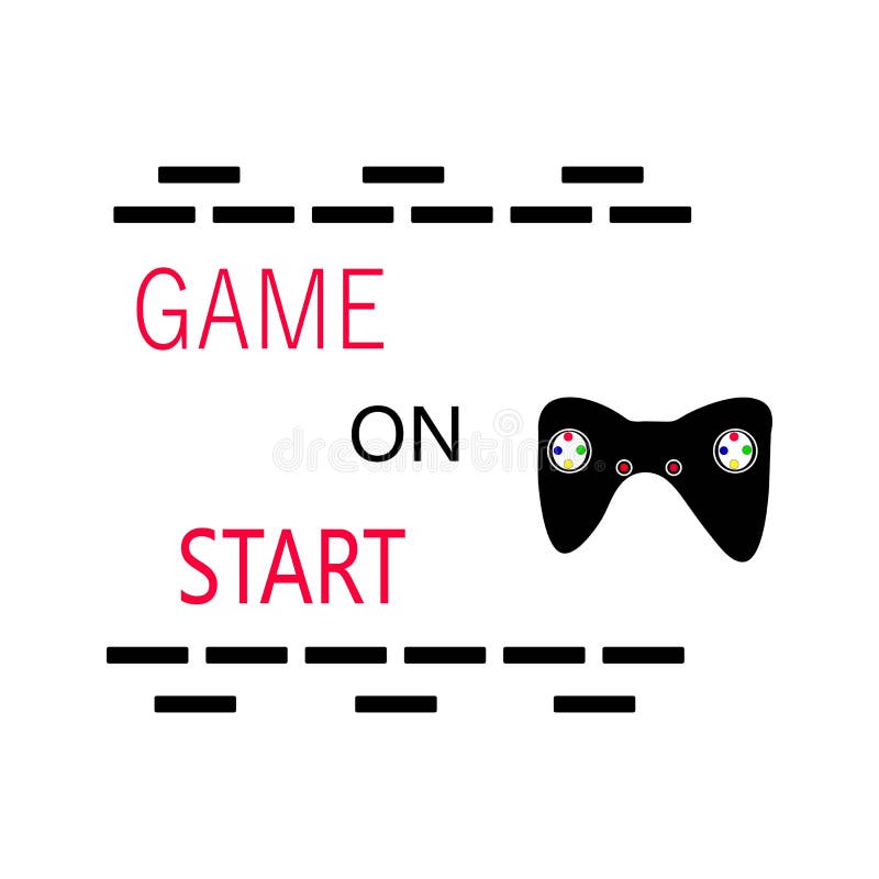 GAME on STAR. Joystick Symbol or Icon. Video Game Concept. Vector ...