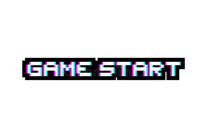 Game start message stock vector. Illustration of text - 223203534
