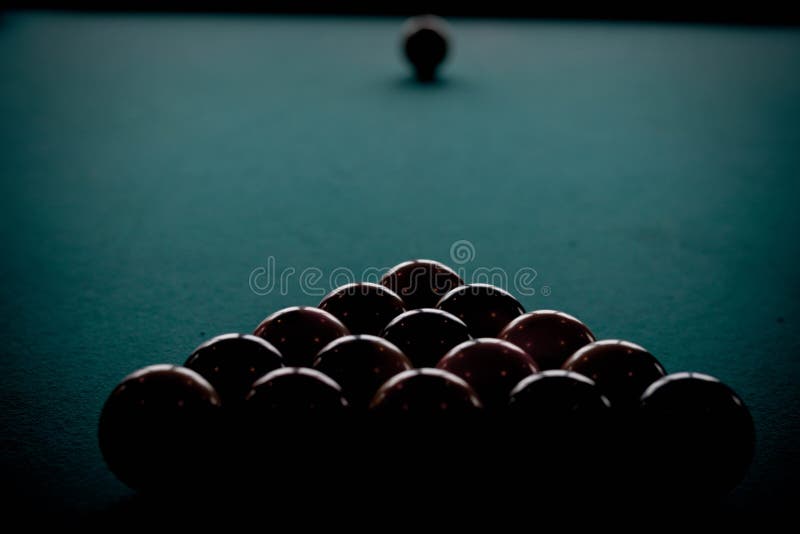 Game start on pool table stock image. Image of blackground - 159438609