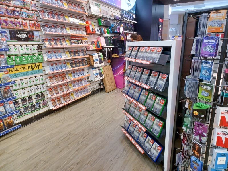 Game Stop indoor view editorial stock photo. Image of name - 328136933