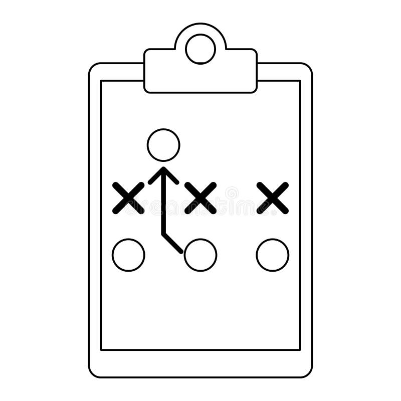 Game Strategy on Blackboard Symbol Black and White Stock Vector ...
