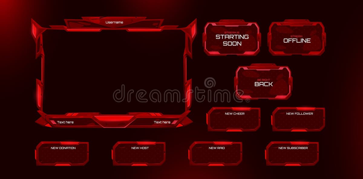 Modern Black Red Web Ui Elements Stock Illustrations – 272 Modern Black ...