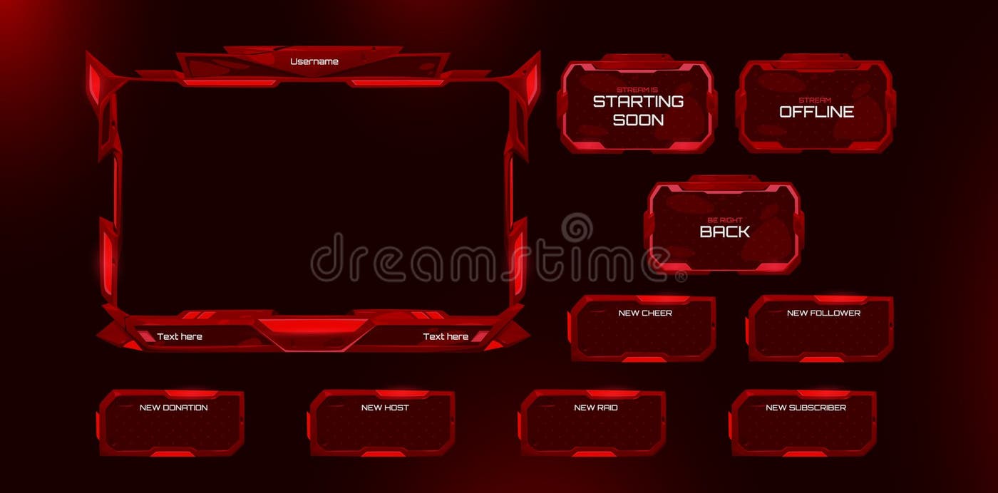 Modern Black Red Web Ui Elements Stock Illustrations – 279 Modern Black ...