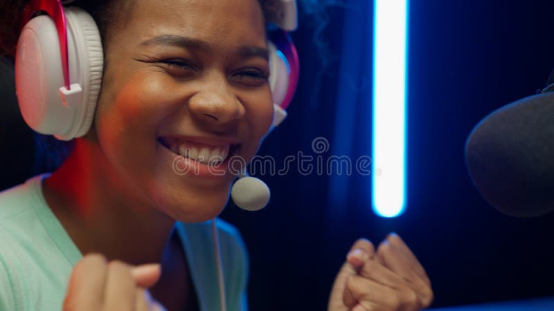 Game Streamer Using Pc Setup Playing Multiplayer First Person Shooter ...