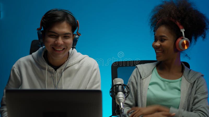 Game Streamer Using Pc Setup Playing Multiplayer First Person Shooter ...