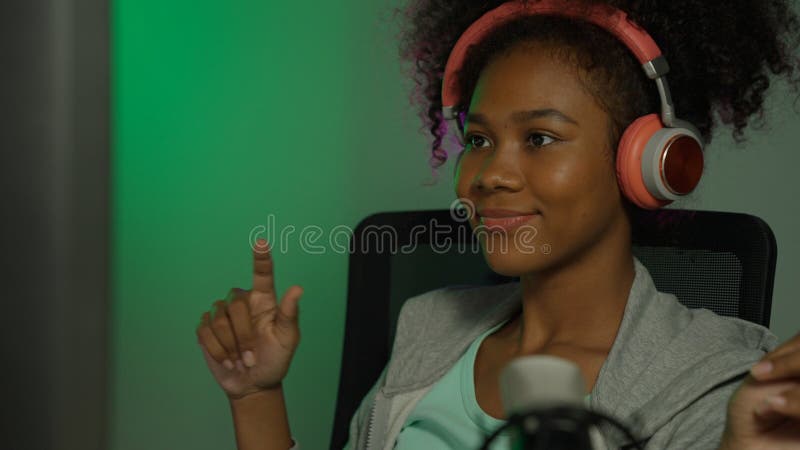 Game Streamer Using Pc Setup Playing Multiplayer First Person Shooter ...