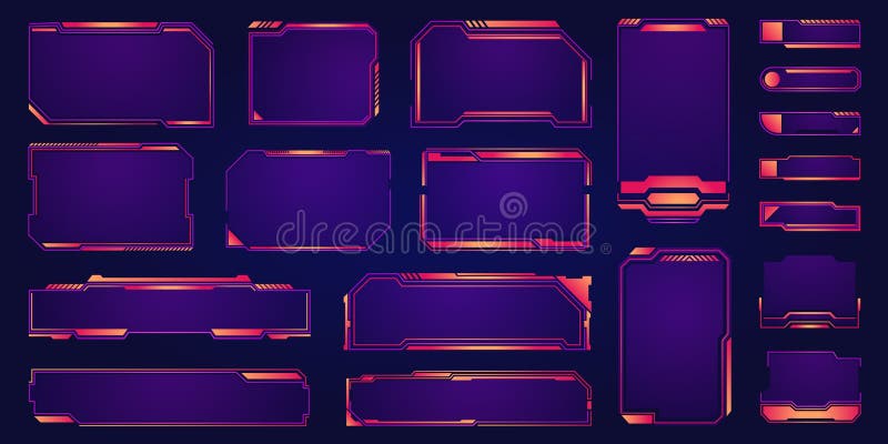 Game Streaming Interface. Overlay for Live Streamer Broadcast, Cyber ...