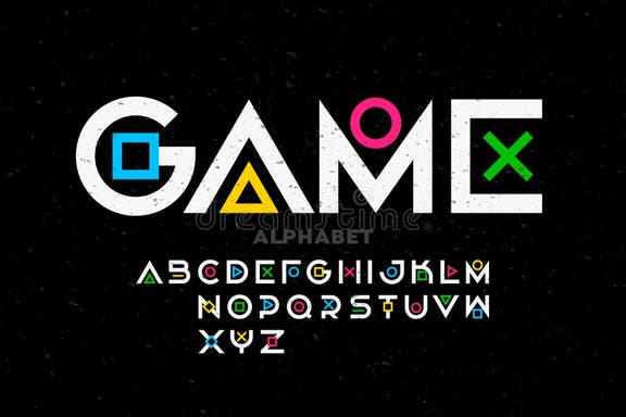 Game style font editorial photo. Illustration of console - 233327976