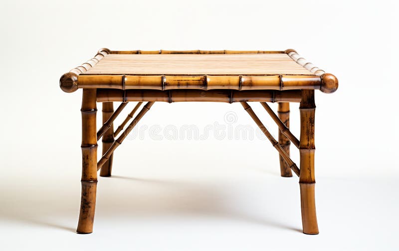 Game Table Crafted from Bamboo on Transparent Backdrop Generative Ai ...