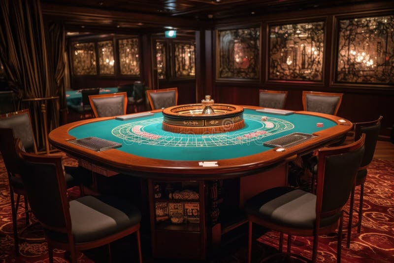 Game Table in Luxury Casino. Generative AI Stock Illustration ...