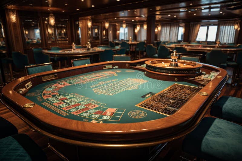Game Table in Luxury Casino. Generative AI Stock Illustration ...