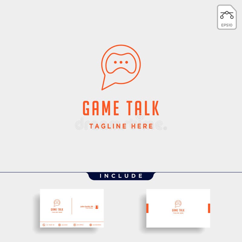 Game Talk Logo Design Template Vector Illustration Icon Element Stock ...