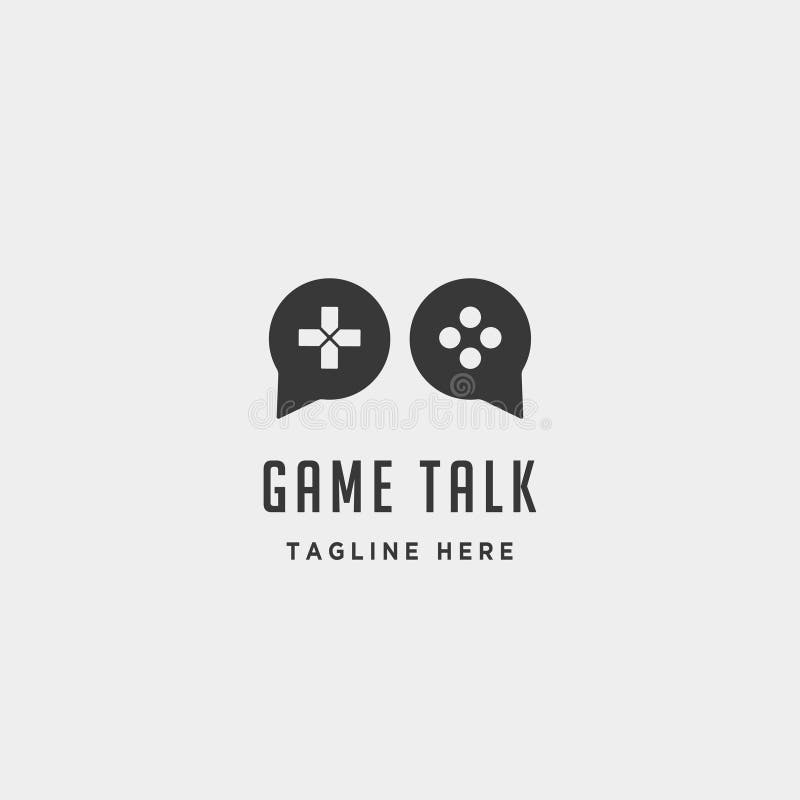 Game Talk Logo Design Template Vector Illustration Icon Element Stock ...
