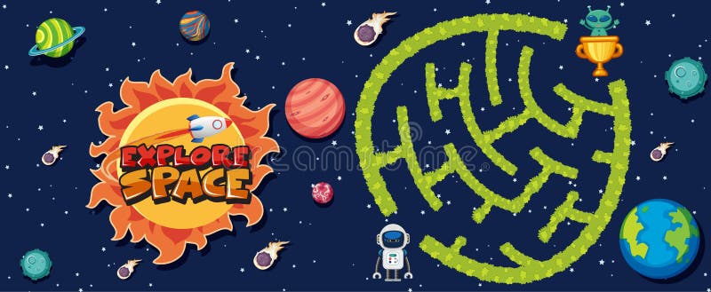 Planets Maze Puzzle Stock Illustrations – 120 Planets Maze Puzzle Stock ...