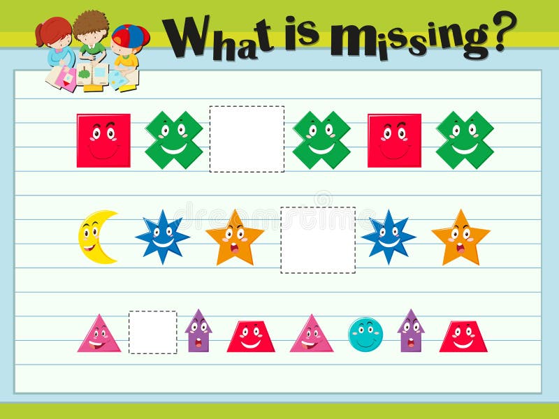 Color The Shapes To Complete The Pattern. Learn Shapes And Geometric ...