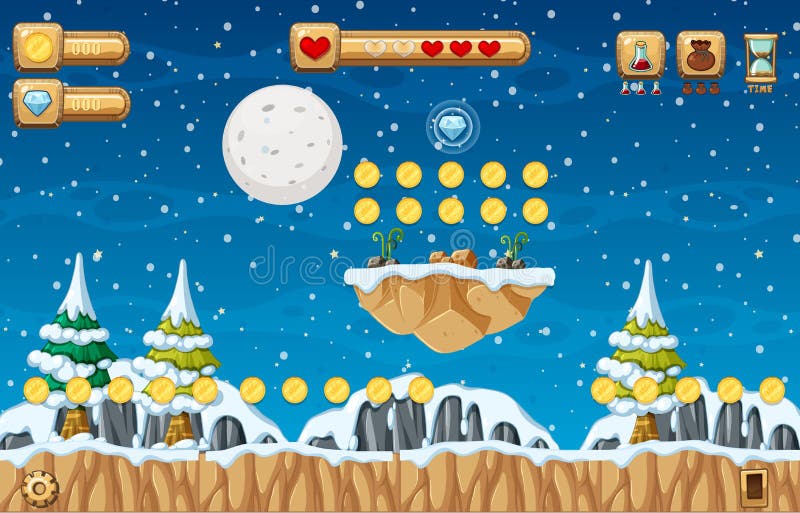 Snow Platform Game Stock Illustrations – 296 Snow Platform Game Stock ...