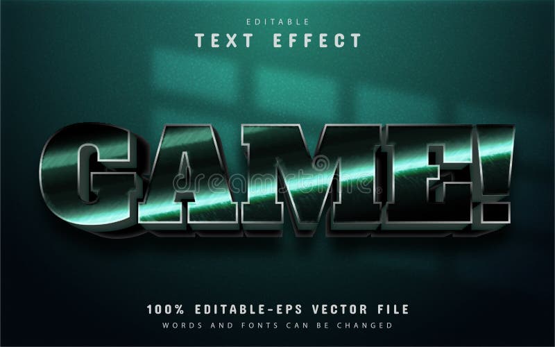 Game Text, 3d Text Effect Editable Stock Vector - Illustration of game ...