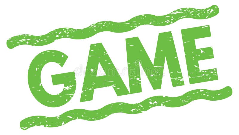 GAME Text on Green Lines Stamp Sign Stock Illustration - Illustration ...