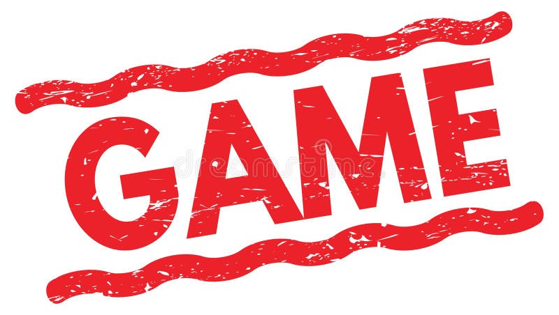 GAME Text on Red Lines Stamp Sign Stock Illustration - Illustration of ...