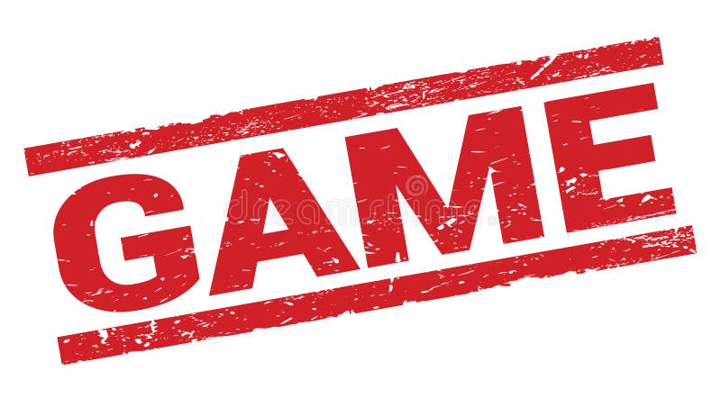 GAME Text on Red Rectangle Stamp Sign Stock Illustration - Illustration ...